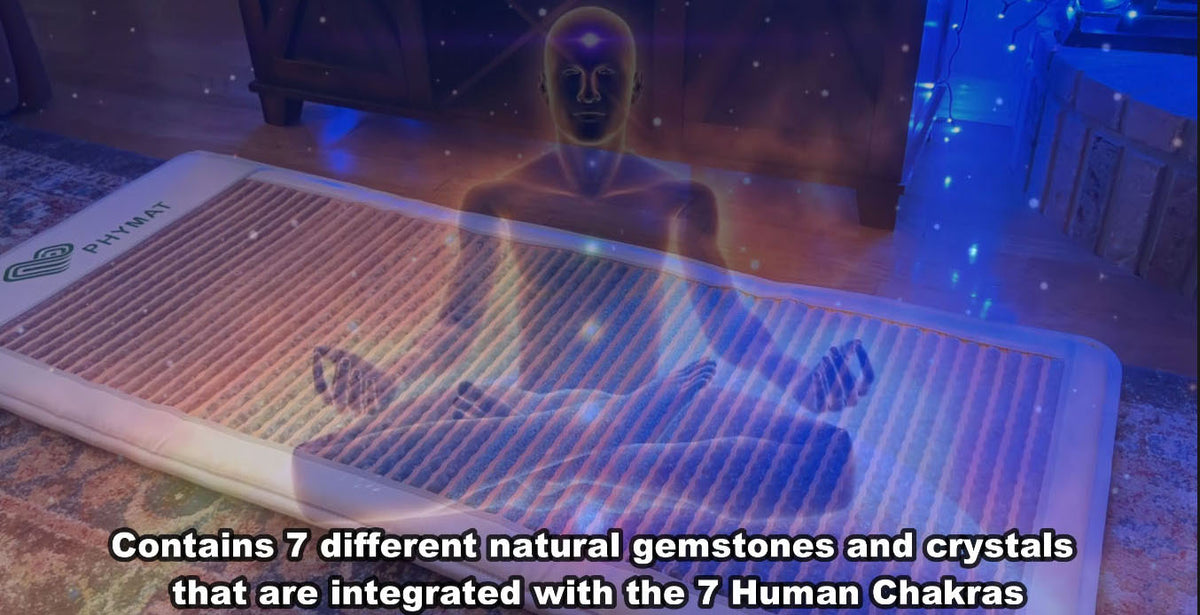 PHYMAT Rainbow Chakra Mat - 7 Gemstones Crystals Infrared Heating Pad ...